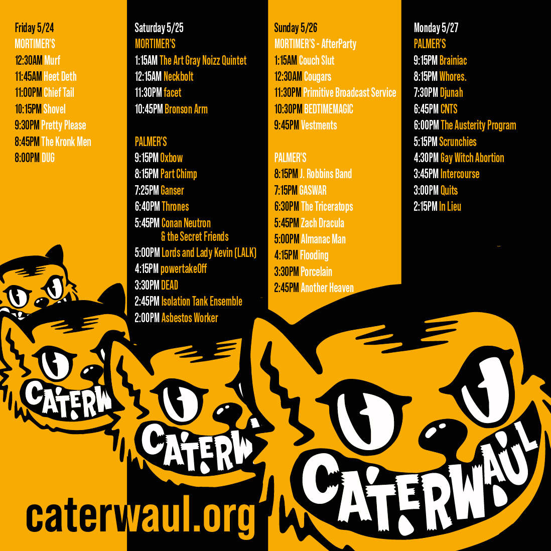 Caterwaul Music Festival 05/24-5/27, 2024 – Community Music Art